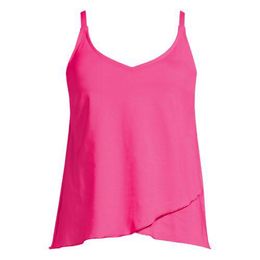 LANDS' END Tankinitop mit Tulpensaum chlorresistent f&uuml;r Damen, Damen, size: regular, Pink, Nylon-Mischung, by Lands' End