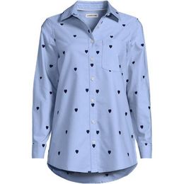 LANDS' END Langarm Oxford-Hemd f&uuml;r Damen in Plus-Gr&ouml;&szlig;e, Damen, size: plus, Blau, Baumwolle, by Lands' End