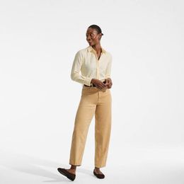LANDS' END Lange leichte Flanellbluse, Damen,  Gelb, by Lands' End