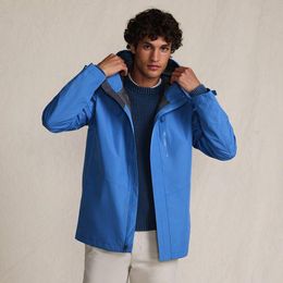 LANDS' END Verstaubare wasserdichte Regenjacke f&uuml;r Herren, Herren, size: regular, Blau, Polyester, by Lands' End