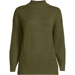LANDS' END Stehkragenpullover Silk Touch f&uuml;r Damen, Damen, size: regular, Gr&uuml;n, Polyester/Nylon/Viskose, by Lands' End