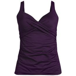 LANDS' END Tankinitop CHLORRESISTENT mit V-Ausschnitt f&uuml;r Damen, Damen, size: regular, Lila, Nylon-Mischung, by Lands' End