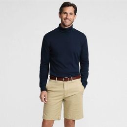 LANDS' END Supima Rollkragenshirt f&uuml;r Herren, Classic Fit, Herren, size: regular, Blau, Baumwolle, by Lands' End