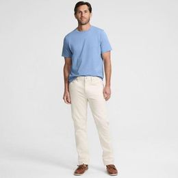 LANDS' END Supima Kurzarm-Shirt mit Rundhalsausschnitt f&uuml;r Herren, Herren, size: regular, Blau, Baumwolle, by Lands' End