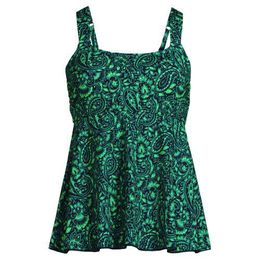 LANDS' END Ausgestelltes Tankinitop mit U-Ausschnitt, Damen,  Rot, Elasthan/Polyester-Mischung/Nylon-Mischung, by Lands' End