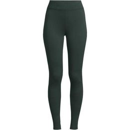 LANDS' END Leggings mit Pl&uuml;schfutter und Tasche SERIOUS SWEATS f&uuml;r Damen, Damen, size: regular, Gr&uuml;n, Baumwoll-Mischung/Polyester-Mischung, by Lands' End