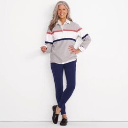 LANDS' END Leggings mit Pl&uuml;schfutter und Tasche SERIOUS SWEATS f&uuml;r Damen, Damen, size: regular, Blau, Baumwoll-Mischung/Polyester-Mischung, by Lands' End