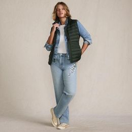 LANDS' END Daunenweste WANDERWEIGHT Verstaubar Ultraleicht f&uuml;r Damen in Plus-Gr&ouml;&szlig;e, Damen, size: plus, Gr&uuml;n, Nylon, by Lands' End