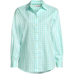 LANDS' END Lange leichte Flanellbluse, Damen,  Blau, by Lands' End