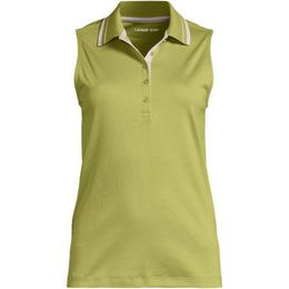 LANDS' END &Auml;rmelloses Supima-Poloshirt, Damen,  Gr&uuml;n, Baumwolle, by Lands' End