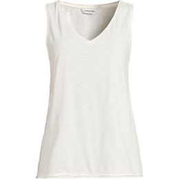 LANDS' END Baumwolltop aus Flammgarn, Damen,  Wei&szlig;, Baumwolle, by Lands' End