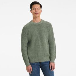 LANDS' END Melierter Rundhalspullover DRIFTER f&uuml;r Herren, Herren, size: regular, Gr&uuml;n, Baumwolle, by Lands' End