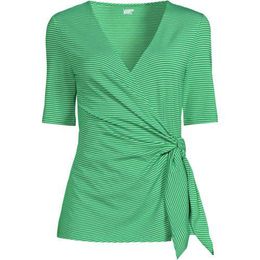 LANDS' END Shirt in Wickel-Optik in Plus-Gr&ouml;&szlig;e f&uuml;r Damen, Damen, size: plus, Gr&uuml;n, by Lands' End