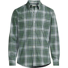 LANDS' END CLASSIC FIT. B&uuml;gelfreies Twillhemd f&uuml;r Herren, Herren, size: regular, Gr&uuml;n, Baumwolle, by Lands' End