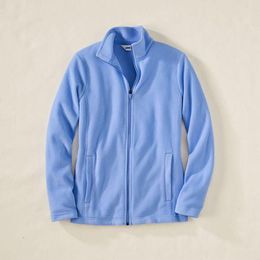 LANDS' END Anyweather Fleece-Jacke, Damen,  Blau, Polyester, by Lands' End