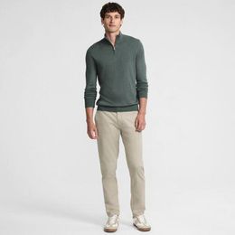 LANDS' END CashTouch Feinstrick-Pullover mit Rei&szlig;verschluss, Herren,  Gr&uuml;n, Polyester, by Lands' End