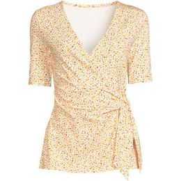 LANDS' END Shirt in Wickel-Optik, Damen,  Wei&szlig;, by Lands' End