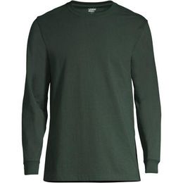 LANDS' END Super-T Langarm-Shirt, Classic Fit, Herren,  Gr&uuml;n, Baumwolle, by Lands' End
