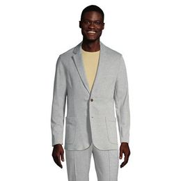 LANDS' END Sakko SPORT KNIT, Herren,  Grau, Baumwolle, by Lands' End