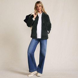 LANDS' END Pl&uuml;schfleece-Jacke, Damen,  Gr&uuml;n, Polyester, by Lands' End