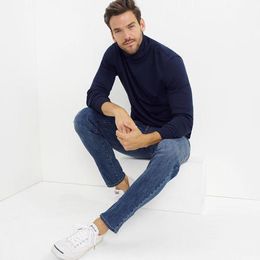 LANDS' END Super-T Rollkragenshirt f&uuml;r Herren, Classic Fit, Herren, size: regular, Blau, Baumwolle, by Lands' End