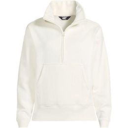 LANDS' END Sweatshirt SERIOUS SWEATS mit Rei&szlig;verschluss f&uuml;r Damen, Damen, size: regular, Elfenbein, Baumwoll-Mischung/Polyester-Mischung, by Lands' End