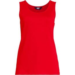 LANDS' END &Auml;rmelloses Top aus Baumwolle in Plus-Gr&ouml;&szlig;e f&uuml;r Dame, Damen, size: plus, Rot, Baumwolle, by Lands' End