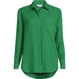 LANDS' END Premium Reinleinen-Bluse f&uuml;r Damen in Plus-Gr&ouml;&szlig;e, Damen, size: plus, Gr&uuml;n, Leinen, by Lands' End