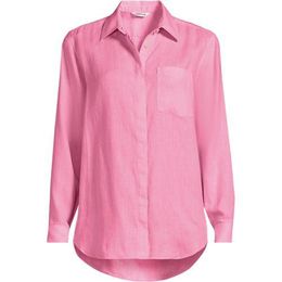 LANDS' END Premium Reinleinen-Bluse f&uuml;r Damen in Plus-Gr&ouml;&szlig;e, Damen, size: plus, Pink, Leinen, by Lands' End