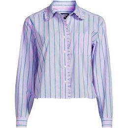 LANDS' END Verk&uuml;rztes Hemd mit R&uuml;schen f&uuml;r Damen, Damen, size: regular, Wei&szlig;, Baumwolle, by Lands' End