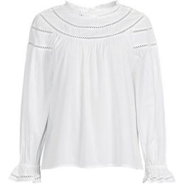 LANDS' END Voile-Bluse aus Baumwollmix f&uuml;r Damen, Damen, size: regular, Wei&szlig;, Baumwoll-Mischung/Viskose-Mischung/Baumwolle Modal, by Lands' End