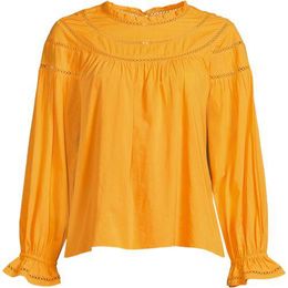 LANDS' END Voile-Bluse aus Baumwollmix f&uuml;r Damen in Plus-Gr&ouml;&szlig;e, Damen, size: plus, Orange, Baumwoll-Mischung/Viskose-Mischung/Baumwolle Modal, by Lands' End