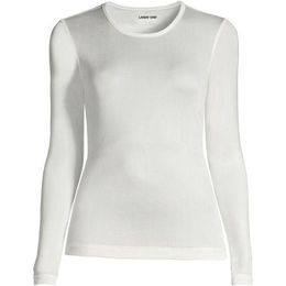 LANDS' END Seidenunterhemd mit Rundhalsausschnitt f&uuml;r Damen in Plus-Gr&ouml;&szlig;e, Damen, size: plus, Elfenbein, Seide, by Lands' End