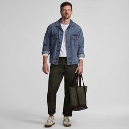 LANDS' END Jeans-Hemdjacke, Herren,  Blau, Baumwolle, by Lands' End