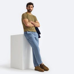 LANDS' END Schlupfbund-Cargohose aus Baumwoll/Leinen-Mix, Herren,  Blau, Baumwolle/Leinen, by Lands' End