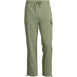LANDS' END Schlupfbund-Cargohose aus Baumwoll/Leinen-Mix, Herren,  Gr&uuml;n, Baumwolle/Leinen, by Lands' End