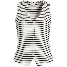 LANDS' END &Auml;rmellose Feinstrick-Weste, Damen,  Wei&szlig;, Elasthan/Viskose/Polyester-Mischung, by Lands' End
