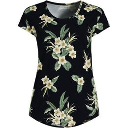 LANDS' END Shirt aus Baumwolle/Modal-Mix mit Ballett-Ausschnitt, Damen,  Schwarz, Baumwolle Modal, by Lands' End
