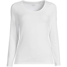 LANDS' END Baumwolle/Modal-Shirt mit Ballett-Ausschnitt f&uuml;r Damen in Plus-Gr&ouml;&szlig;e, Damen, size: plus, Wei&szlig;, Baumwolle Modal, by Lands' End