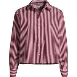 LANDS' END Kurze, b&uuml;gelfreie Hemdbluse f&uuml;r Damen, Damen, size: regular, Orange, Baumwolle, by Lands' End