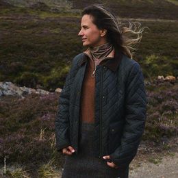LANDS' END Gesteppte Wachsjacke aus Baumwolle f&uuml;r Damen, Damen, size: regular, Gr&uuml;n, Baumwoll-Mischung/Polyester-Mischung, by Lands' End