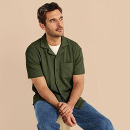 LANDS' END Struktur-Jerseyshirt, Herren,  Gr&uuml;n, Elasthan/Baumwoll-Mischung/Polyester-Mischung, by Lands' End