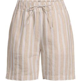LANDS' END Premium Reinleinen-Schlupfshorts, Damen,  Wei&szlig;, Leinen, by Lands' End