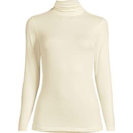 LANDS' END Stretch-THERMASKIN-Oberteil mit Rollkragen f&uuml;r Damen, Damen, size: regular, Schwarz, Elasthan/Polyester-Mischung, by Lands' End