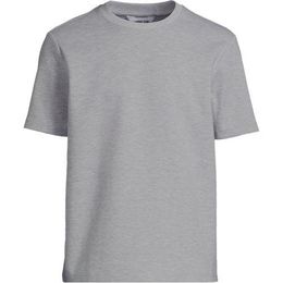 LANDS' END Seriously Soft T-Shirt, Herren,  Grau, Baumwolle/Polyester/Baumwoll-Mischung, by Lands' End