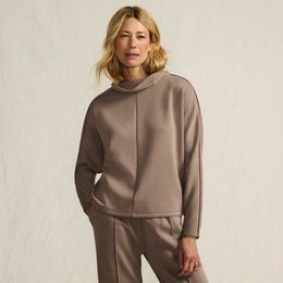 LANDS' END Samtweiches Sweatshirt f&uuml;r Damen in Petite-Gr&ouml;&szlig;e, Damen, size: petite, Braun, Polyester/Polyester-Mischung/Baumwolle Modal, by Lands' End