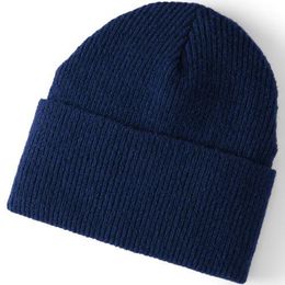 LANDS' END CashTouch M&uuml;tze, Herren,  Blau, Elasthan/Polyacryl/Nylon-Mischung, by Lands' End