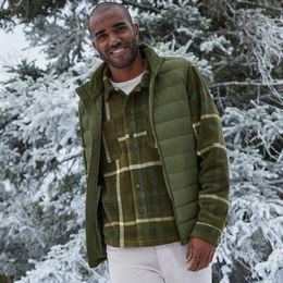 LANDS' END Ultraleichte verstaubare Wanderweight-Daunenweste f&uuml;r Herren, Herren, size: regular, Gr&uuml;n, Polyester/Nylon/Daunen, by Lands' End