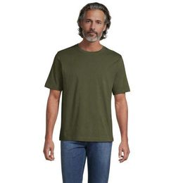 LANDS' END Super-T Kurzarm-Shirt, Classic Fit, Herren,  Gr&uuml;n, Baumwolle, by Lands' End