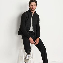 LANDS' END Gesteppte Trekkingjacke, Herren,  Schwarz, Polyester, by Lands' End